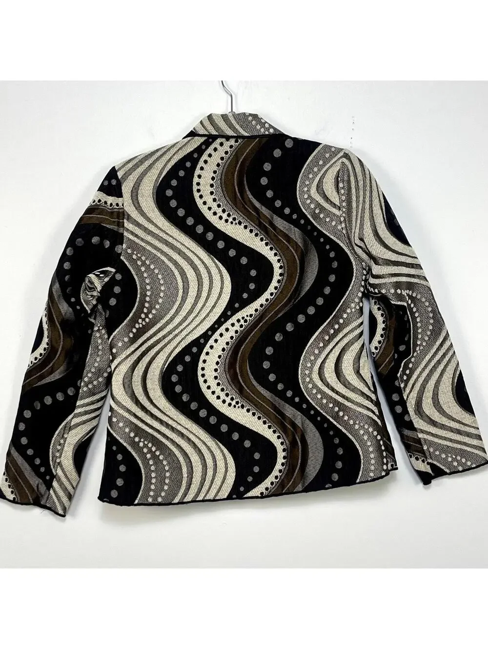 Jackets & Coats | Vintage Winding River Brown And White Swirl Abstract ...